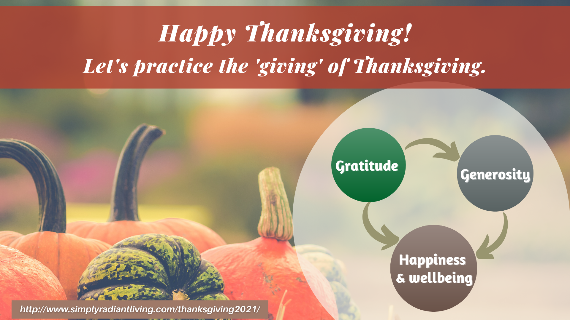 Let’s Practice the ‘Giving’ of Thanksgiving - Simply Radiant Living